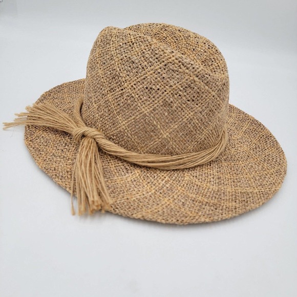 Unbranded | Accessories | Fedora Paper Straw Sun Hat 2 Tone Open Weave ...